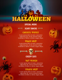 Halloween Food Menu Template | PosterMyWall