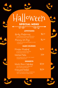 Halloween Menu Template Poster | PosterMyWall