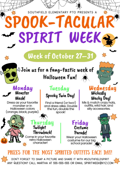 Copy of Halloween Spirit Week Flyer | PosterMyWall