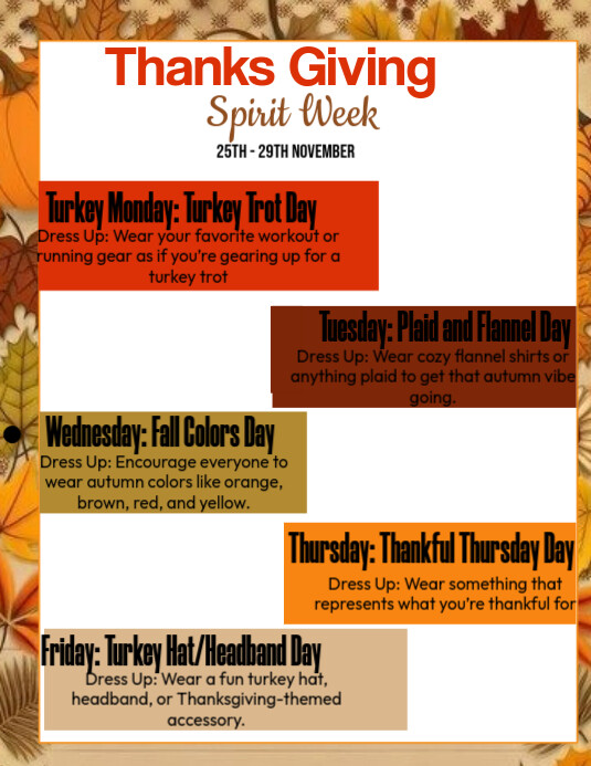 halloween spirit week template | PosterMyWall