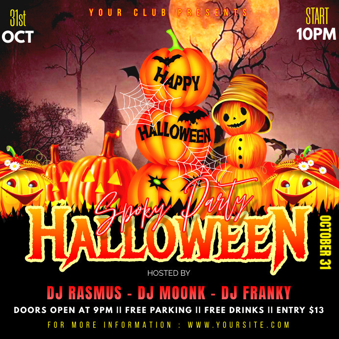 halloween spoky party flyer Template | PosterMyWall