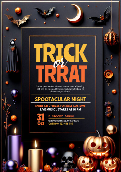 Copy of Halloween Spooktacular Night Flyer Template | PosterMyWall