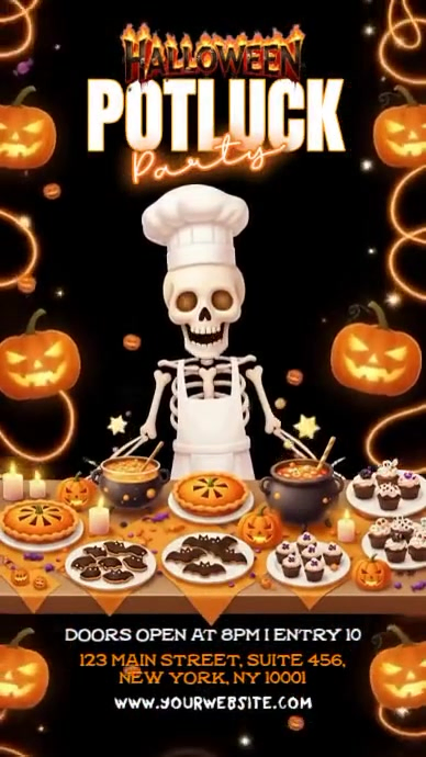 Halloween Spooky Dinner Template | PosterMyWall