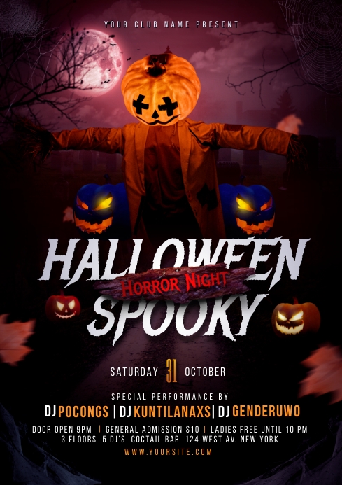 Copy of Halloween Spooky Flyer / Poster Template | PosterMyWall
