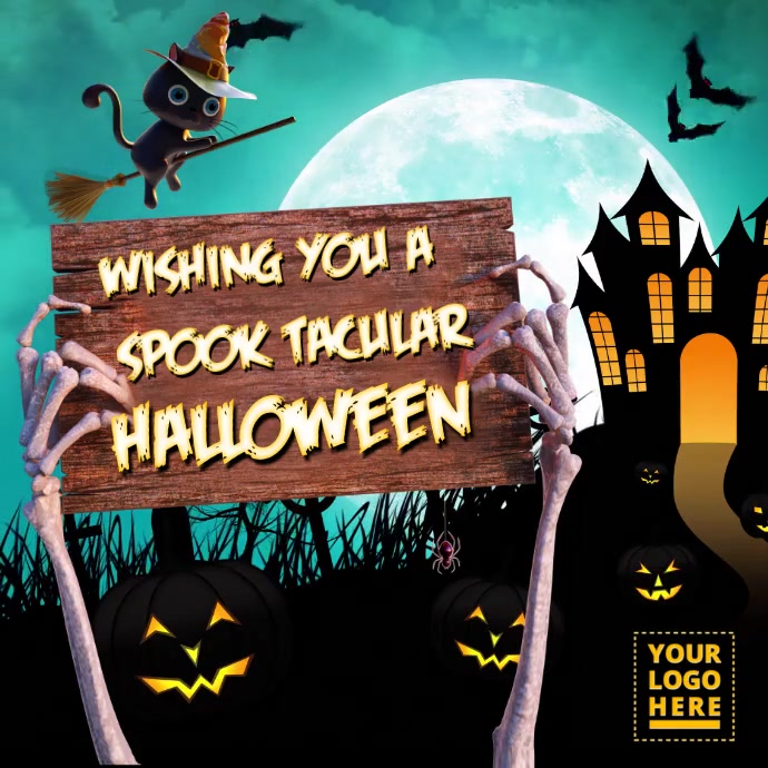 Halloween spooky greeting online Template | PosterMyWall