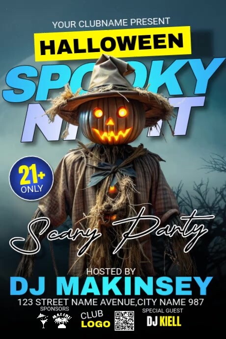 Halloween Spooky Night Template | PosterMyWall