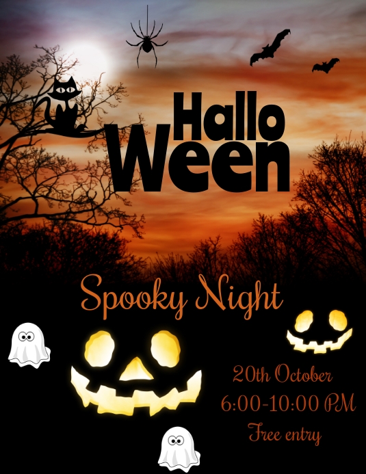 halloween spooky night flyer Template | PosterMyWall