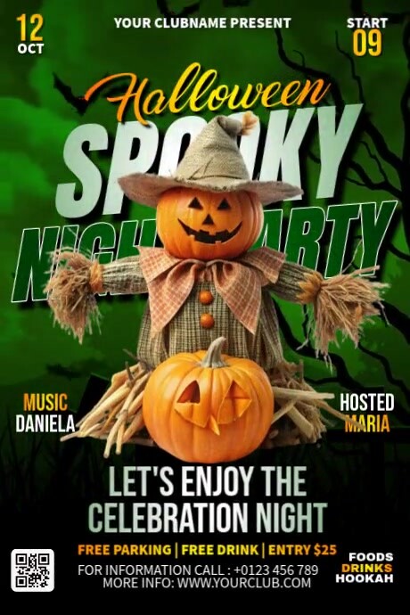 Halloween Spooky Night Party Template | PosterMyWall