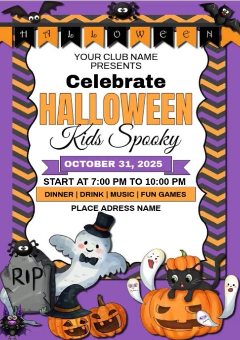 Halloween Spooky Party Template | PosterMyWall
