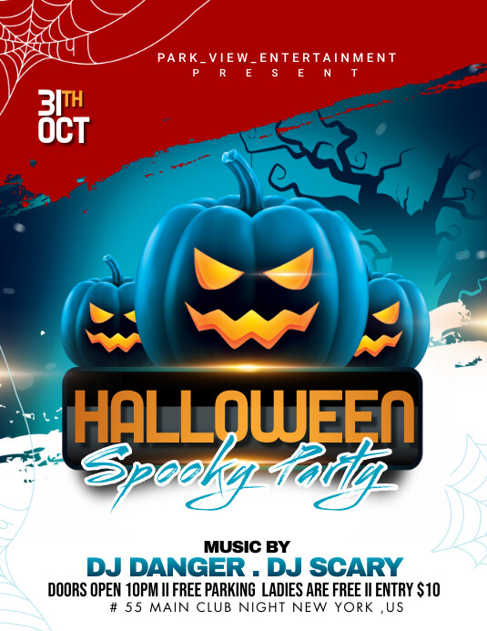 Halloween Spooky Party Template | PosterMyWall