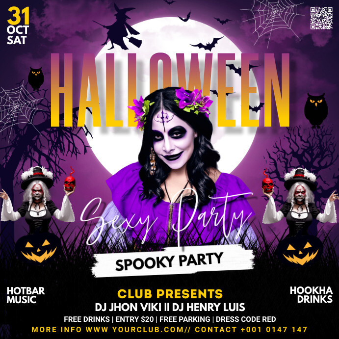 Copy of halloween spooky party flyer | PosterMyWall