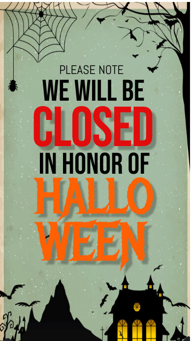 Halloween Store Closing Noticed Template | PosterMyWall
