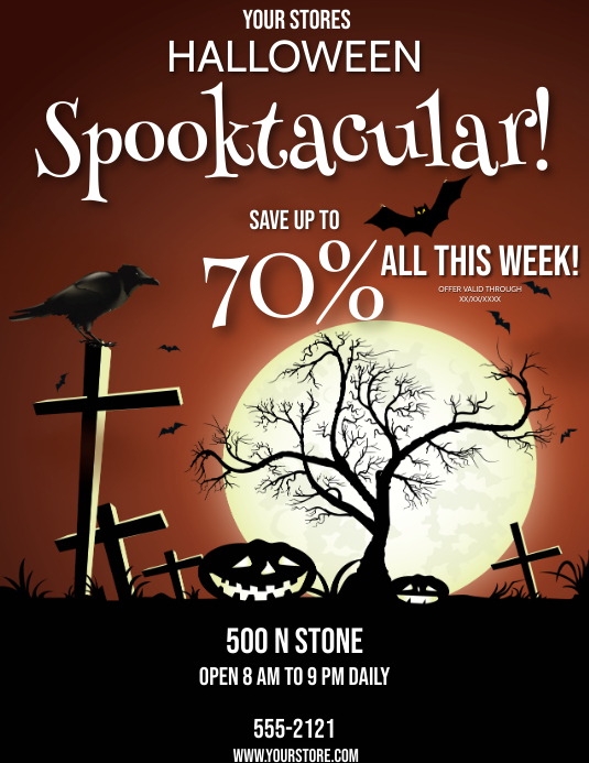 HALLOWEEN STORE SALE Template | PosterMyWall