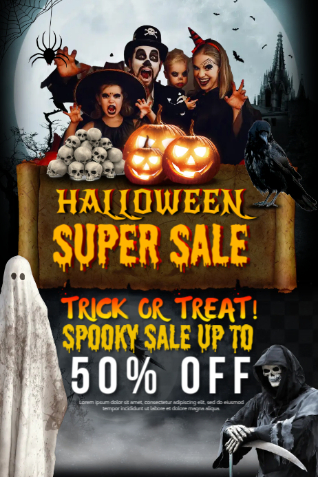 Halloween Super Sale Template | PosterMyWall