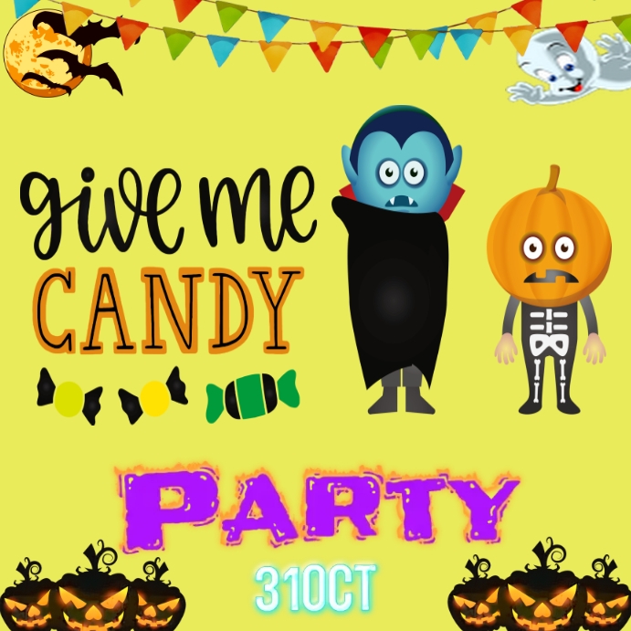 Copy of Halloween template flyer spooky tricks and tr | PosterMyWall