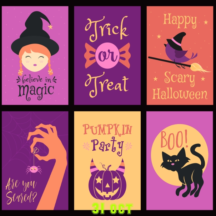 Copy of Halloween template flyer spooky tricks and tr | PosterMyWall