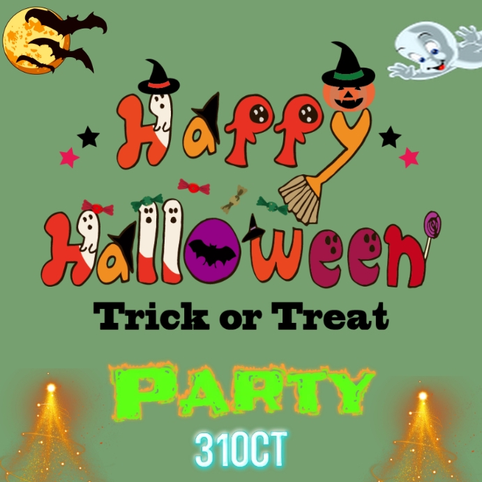 Copy of Halloween template flyer spooky tricks and tr | PosterMyWall