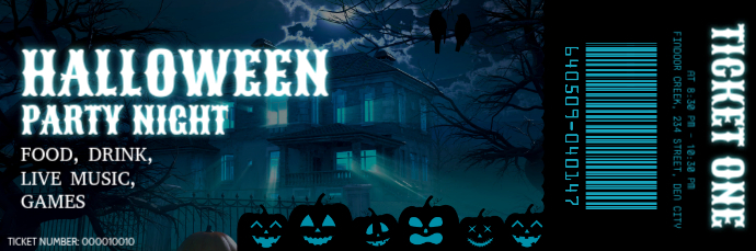 HALLOWEEN TICKET TEMPLATE | PosterMyWall