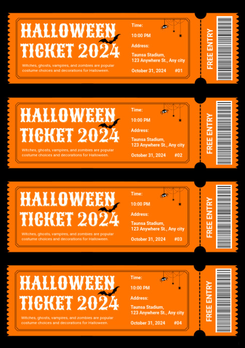 Halloween Tickets Template | PosterMyWall