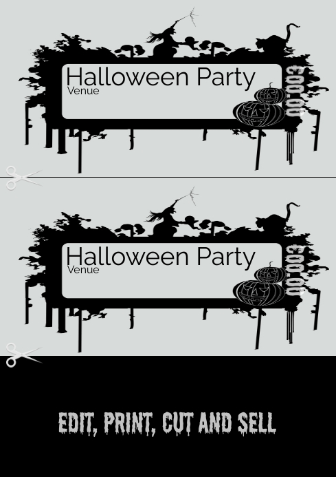 Halloween Tickets Template | PosterMyWall