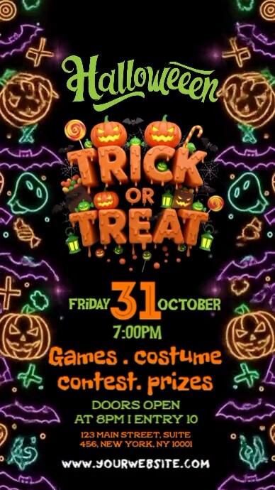 Halloween Trick or Treat Template | PosterMyWall
