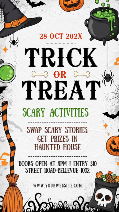 Halloween Trick or Treat Design Template | PosterMyWall
