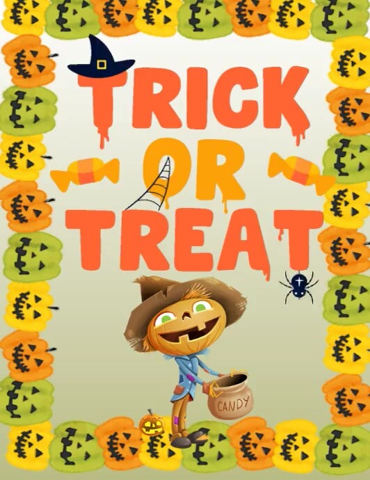 halloween trick or treat Template | PosterMyWall