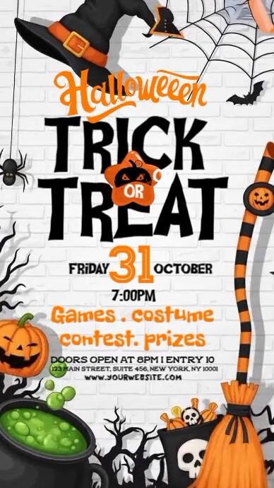 Halloween Trick or Treat Design Template | PosterMyWall