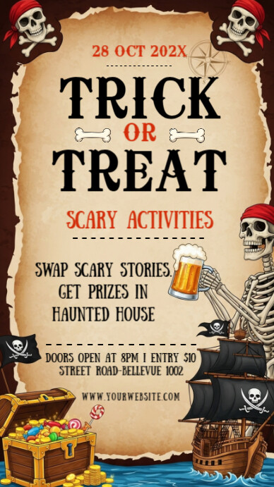 Halloween Trick or Treat Template | PosterMyWall