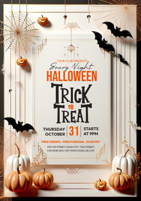 Copy of Halloween Trick Or Treat Flyer | PosterMyWall