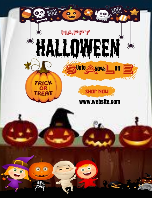 halloween trick or treat sale flyer (1) Template | PosterMyWall