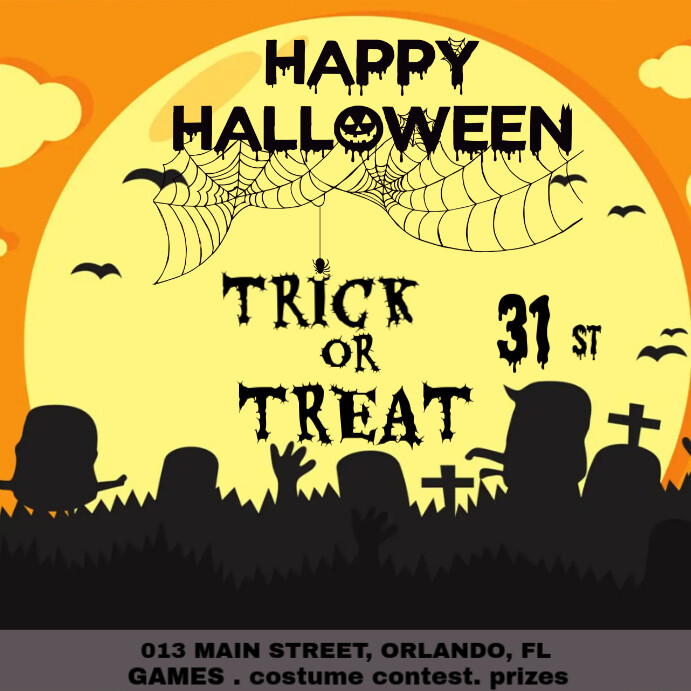 Halloween trick or treat template | PosterMyWall