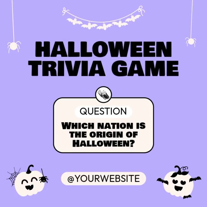 Plantilla de Halloween Trivia Game | PosterMyWall