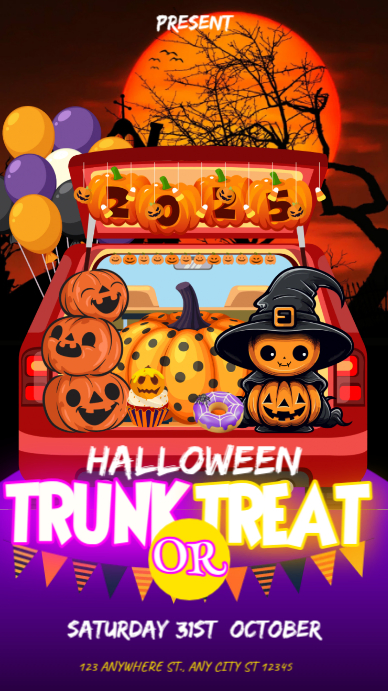 Halloween trunk or treat instagram story Template | PosterMyWall