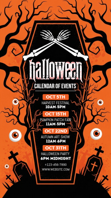 halloween upcoming events Template | PosterMyWall