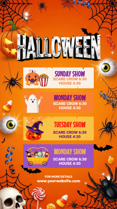 Halloween Upcoming Events Instagram Story Template | PosterMyWall
