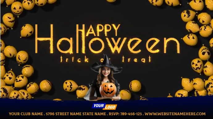 Halloween Video Greeting Card Template | PosterMyWall