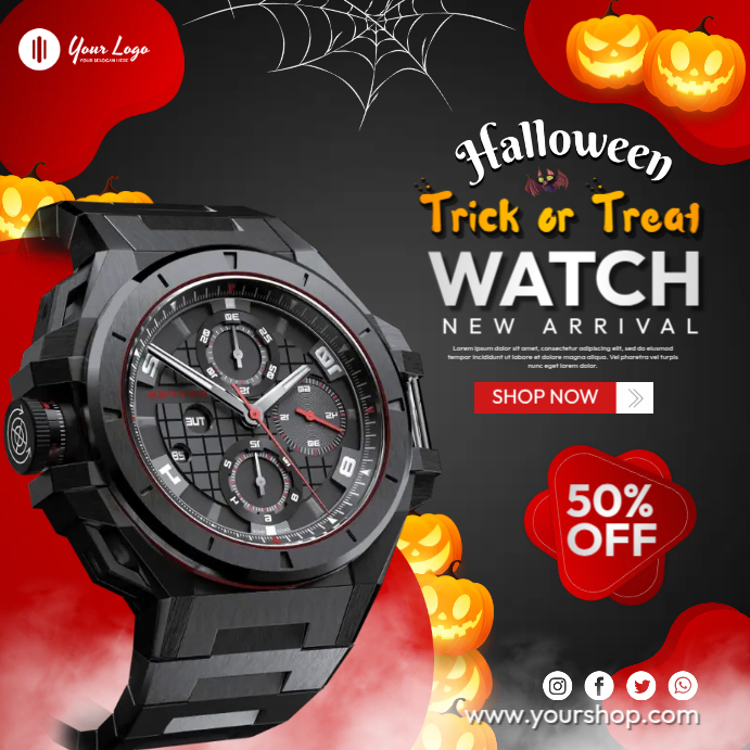 Halloween Watch Sale Template | PosterMyWall