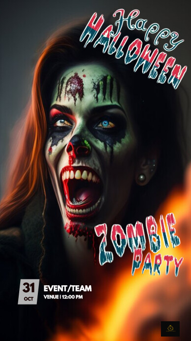 Copy of Halloween zombie template | PosterMyWall