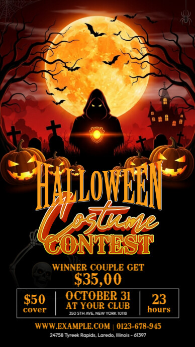 hallowen costume Contest Template | PosterMyWall