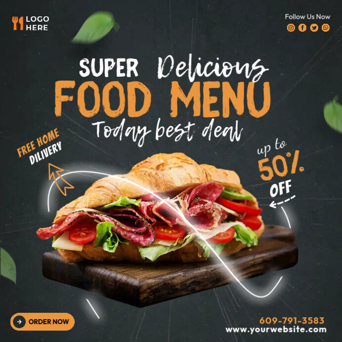 Ham Sandwich Template | PosterMyWall