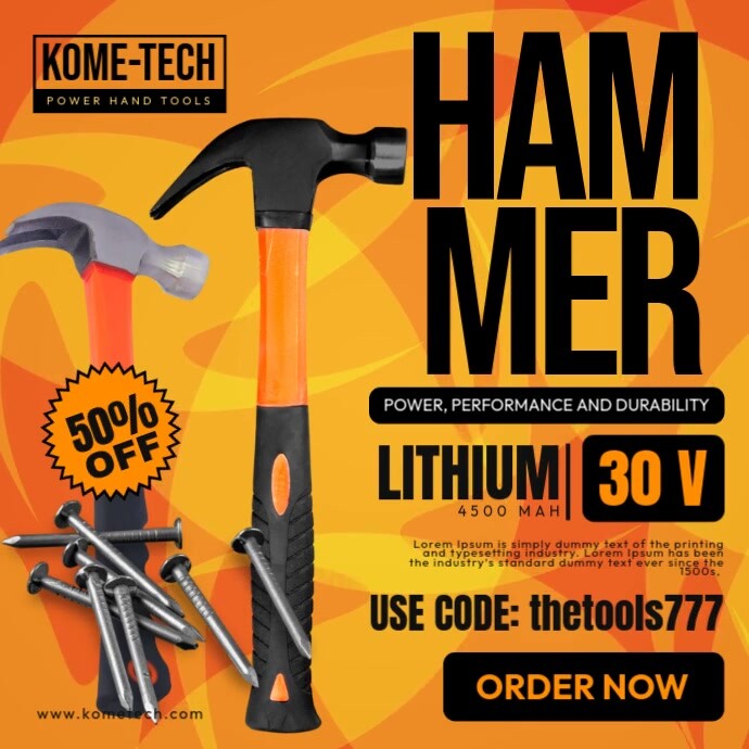 Copy of Hammer For Sale Ads | PosterMyWall