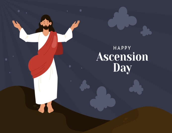 Hand drawn ascension day background Template | PosterMyWall