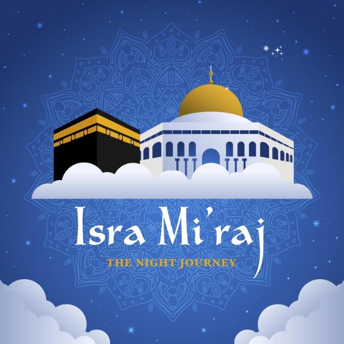 Copy of Hand drawn isra miraj illustration | PosterMyWall