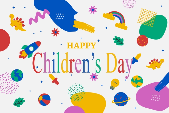 Hand drawn world children's day background Template | PosterMyWall