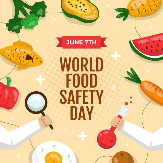 Copy of Hand drawn world food safety day illustration | PosterMyWall