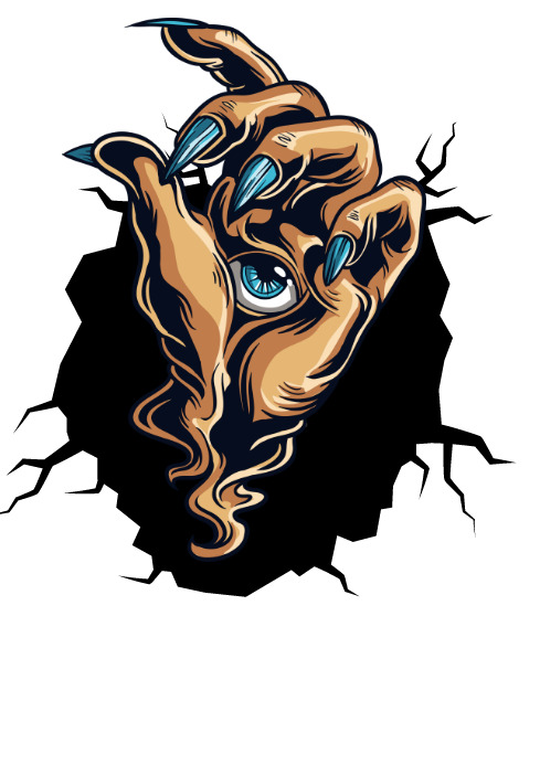 Hand eye tshirt design template | PosterMyWall