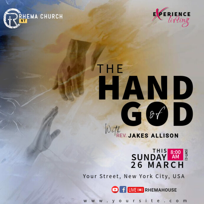 Plantilla de Hand of God | PosterMyWall