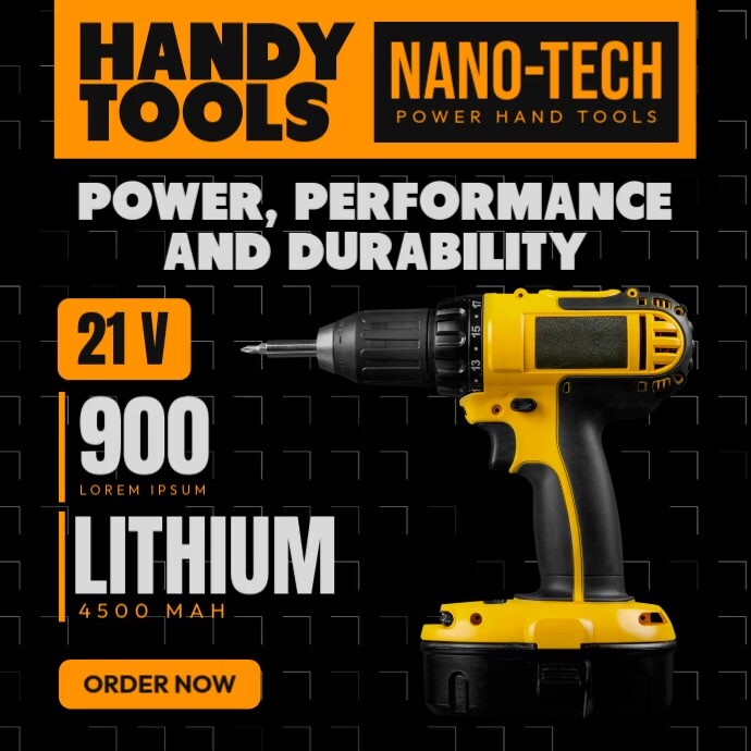 Plantilla de Hand Power Tool | PosterMyWall