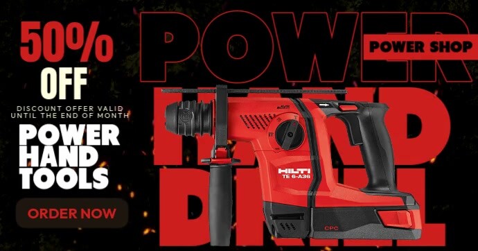 Copy of Hand Tools Power Drill Ads | PosterMyWall